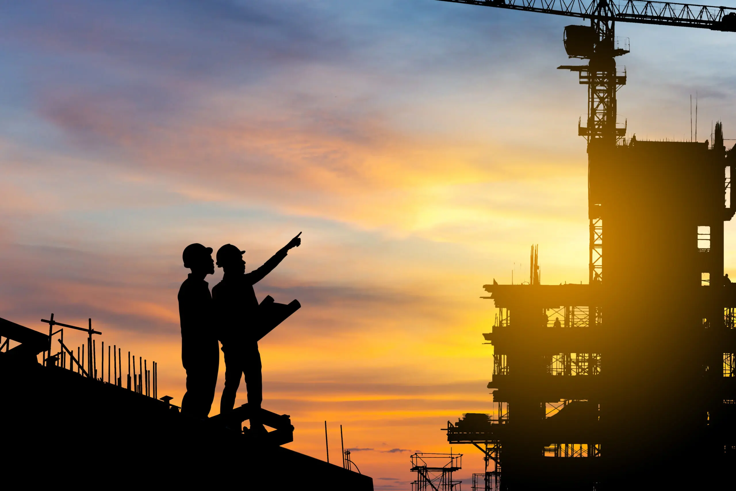 Building Construction Site Silhouette